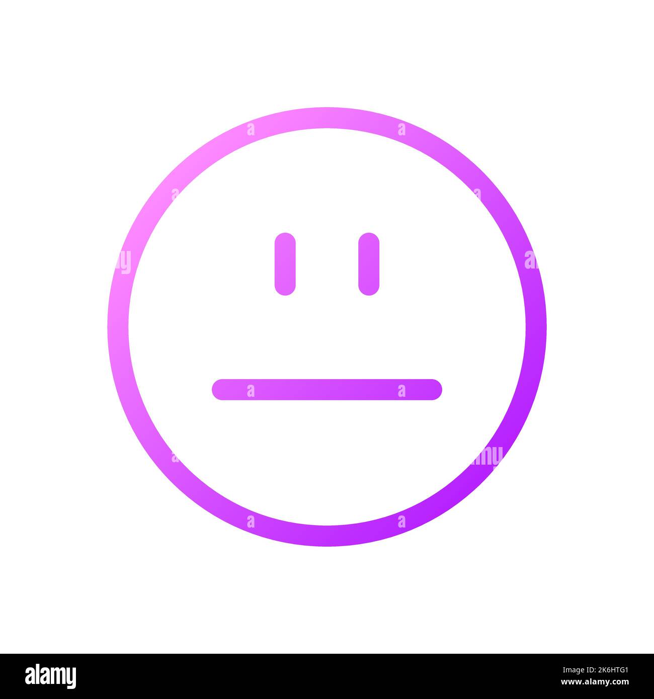 Neutral emoji pixel perfect gradient linear ui icon Stock Vector Image ...