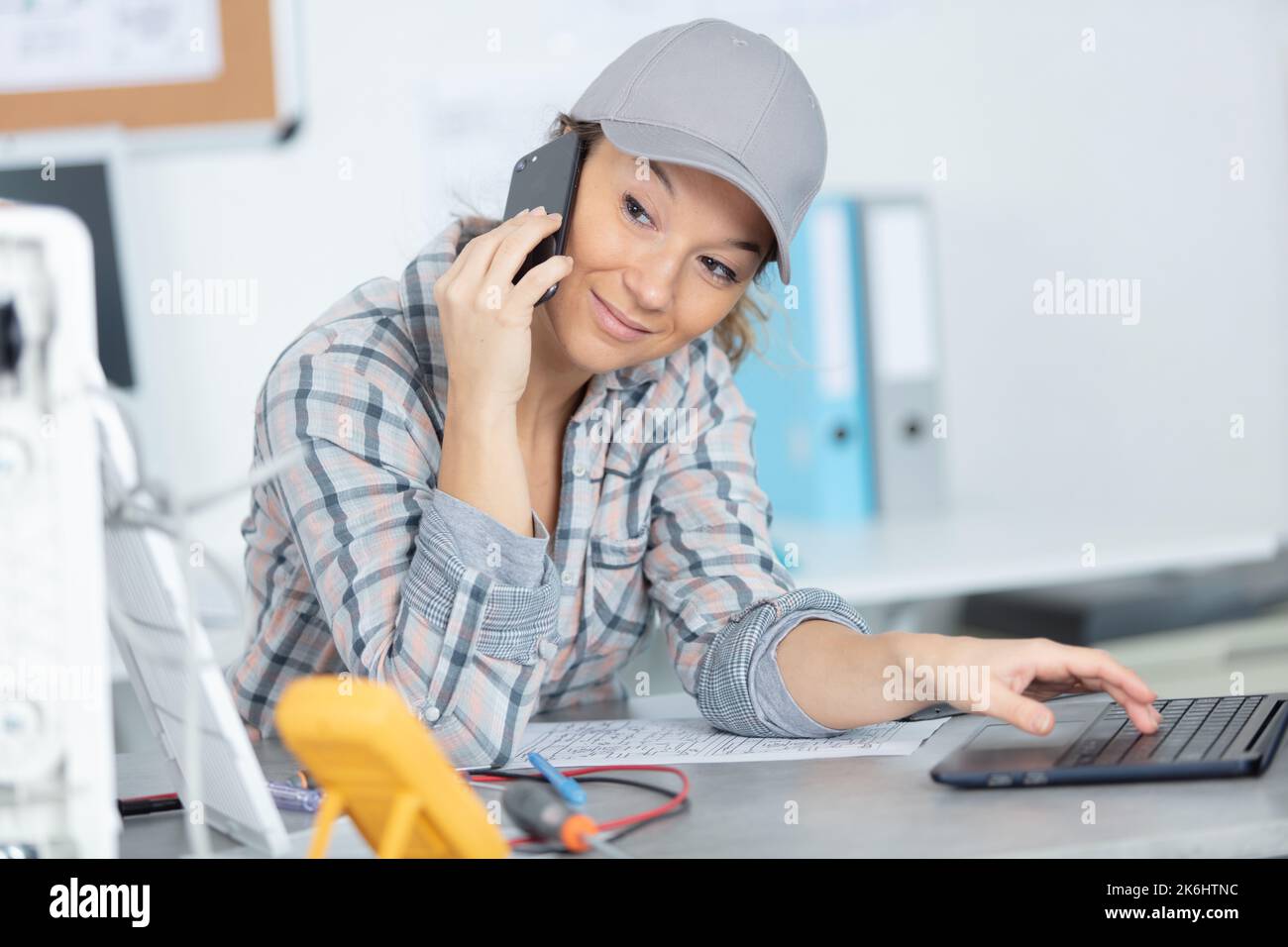 Civil engineer female desk hi-res stock photography and images - Alamy