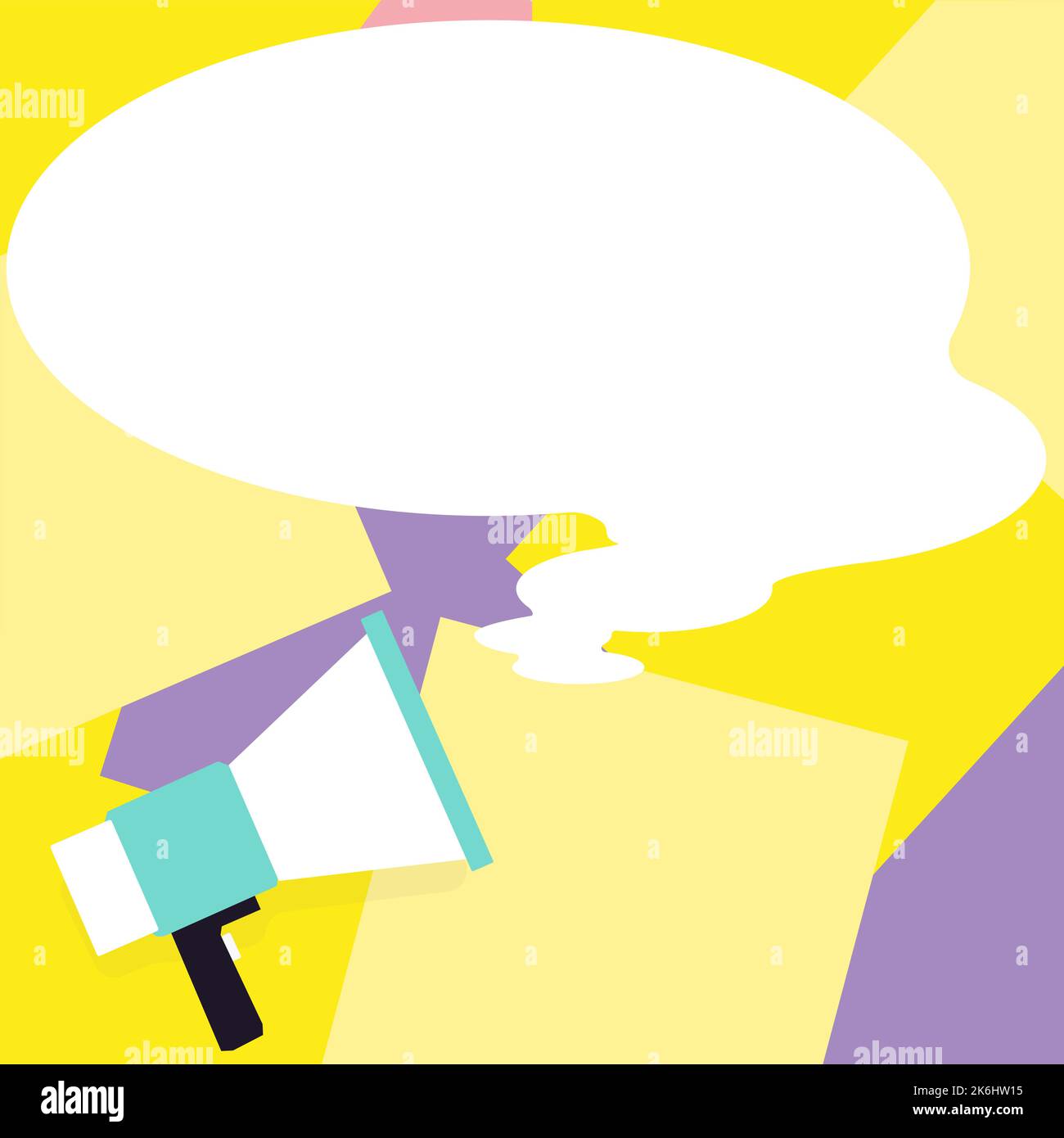 Presenter With Conversation Bubble Showing New Announcement. Colleague ...