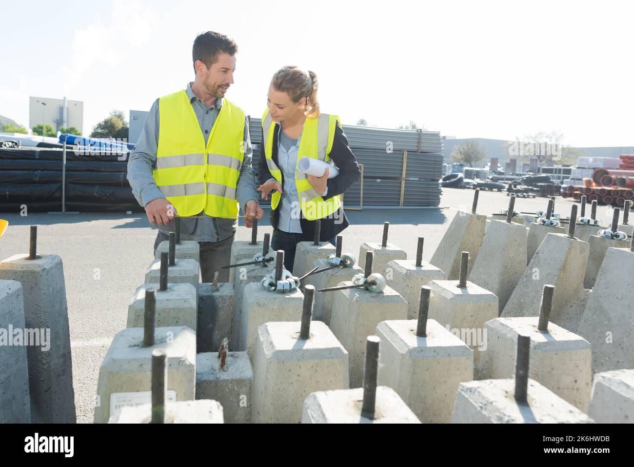 engineers are working on road construction Stock Photo - Alamy