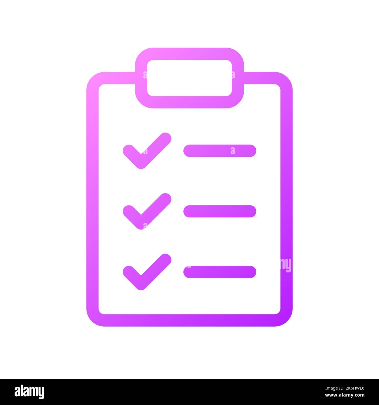 Checklist pixel perfect gradient linear ui icon Stock Vector Image & Art - Alamy