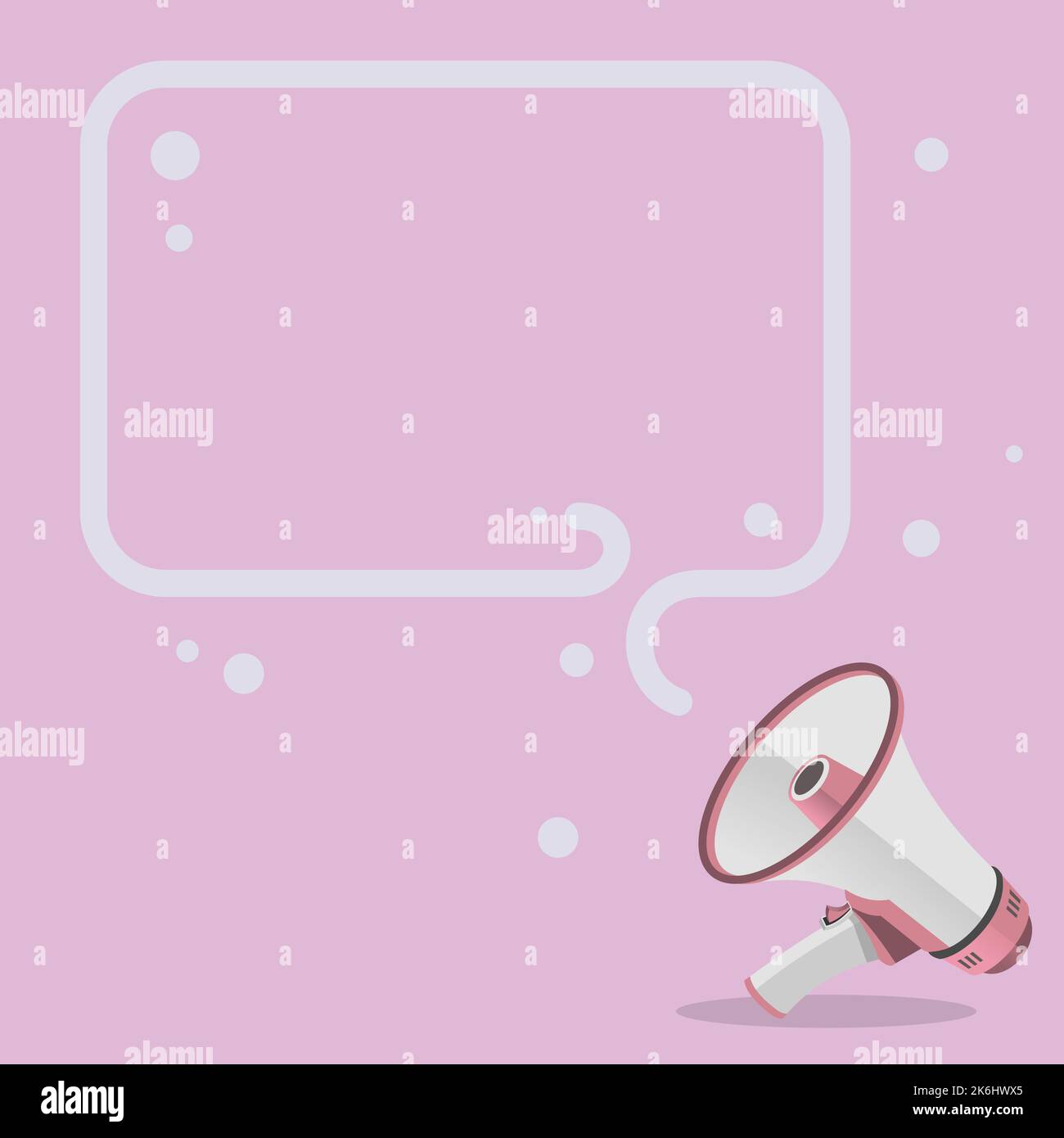 Megaphone Drawing With Conversation Bubble Showing New Announcement ...