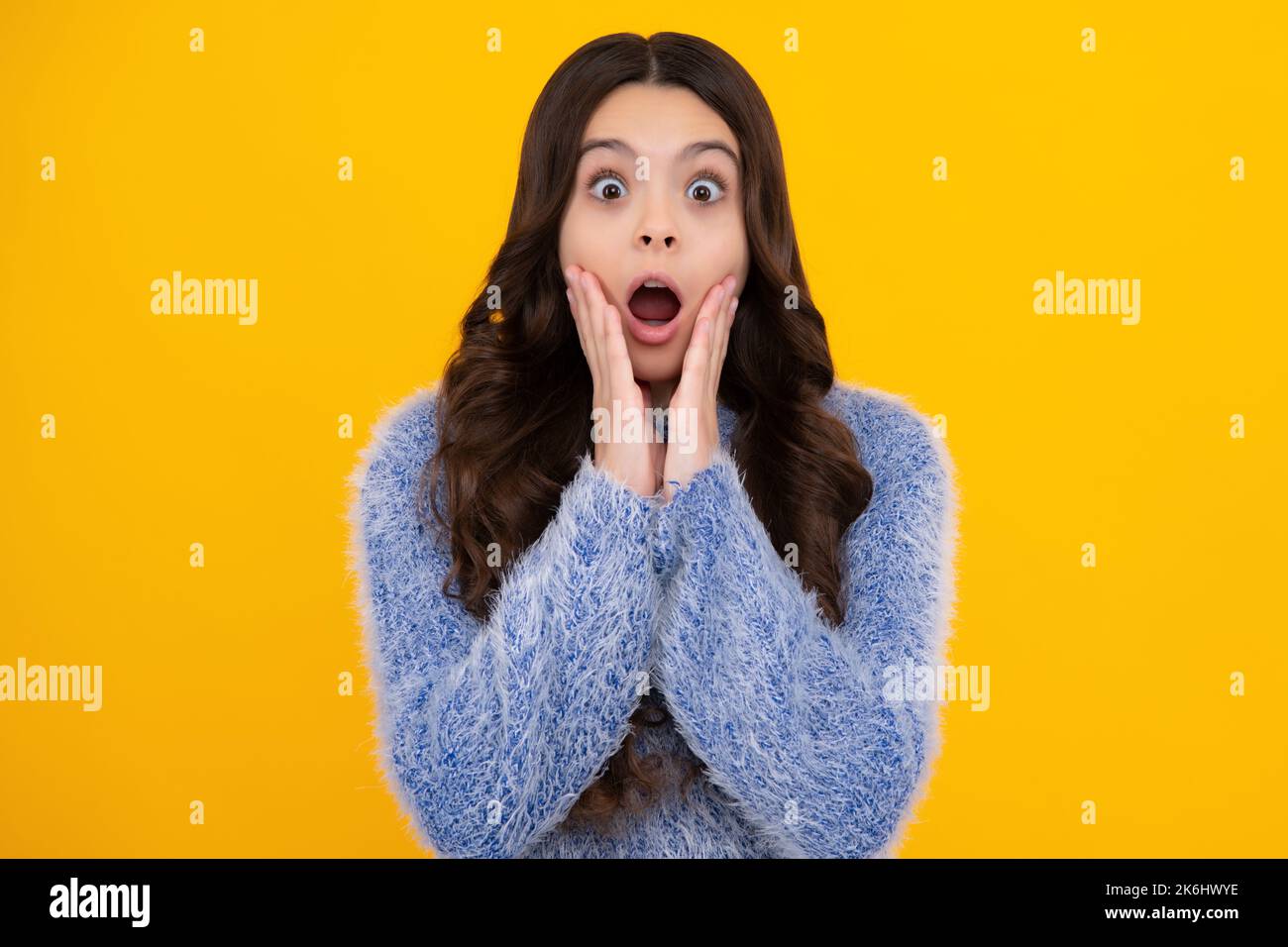 Happy teenager, positive and smiling emotions of teen girl. Teenager ...