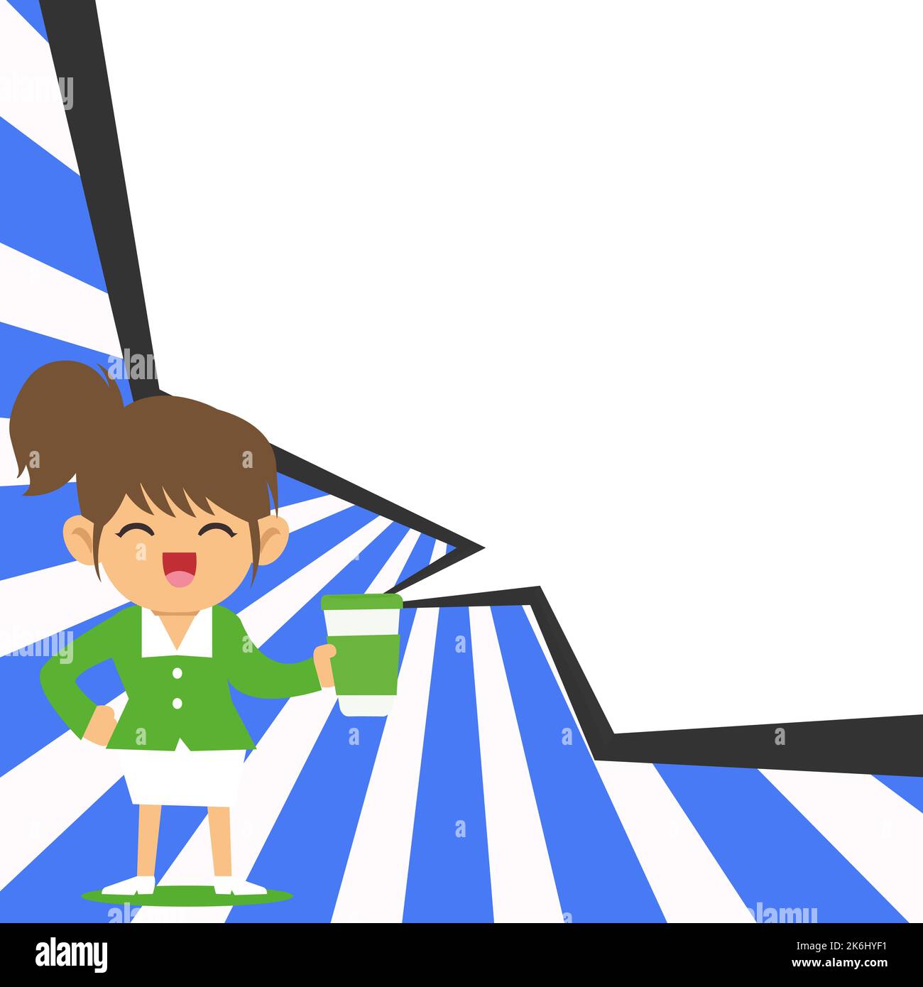 Instructor Drawing Pointing Stick On Empty Whiteboard While Holding Cup ...