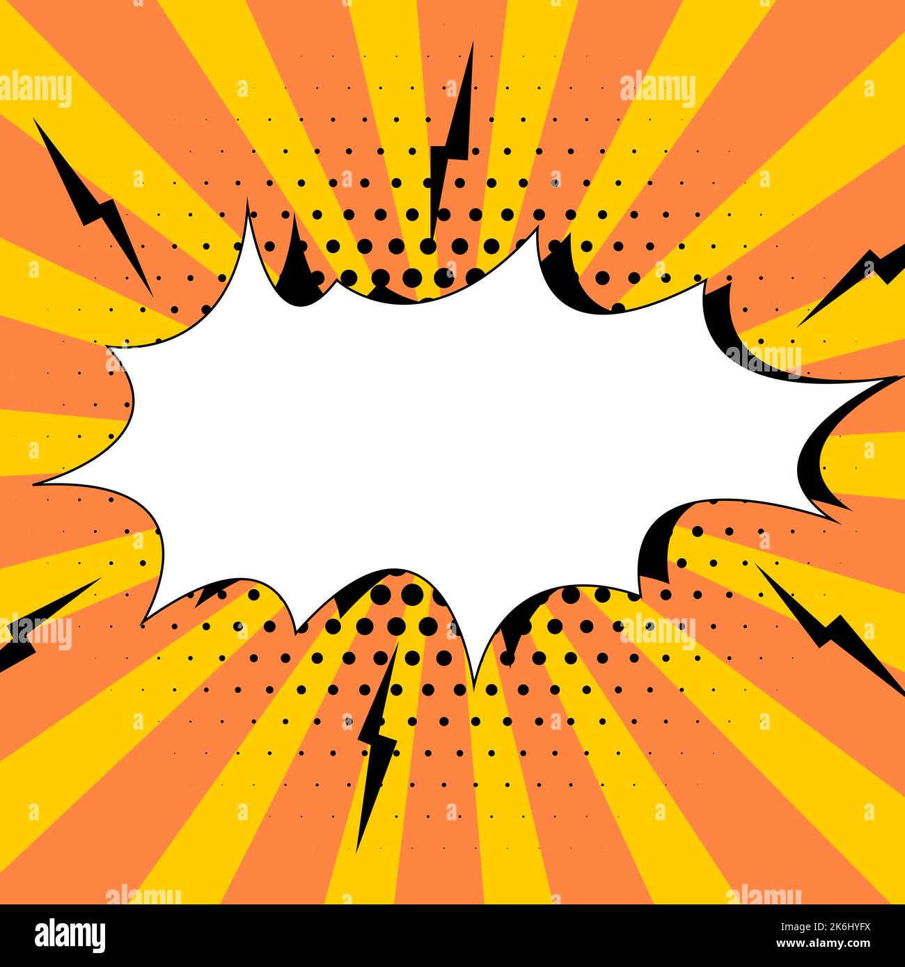 Comic Blank Speech Bubble With Copy Space And Colorful Doodles. Design ...