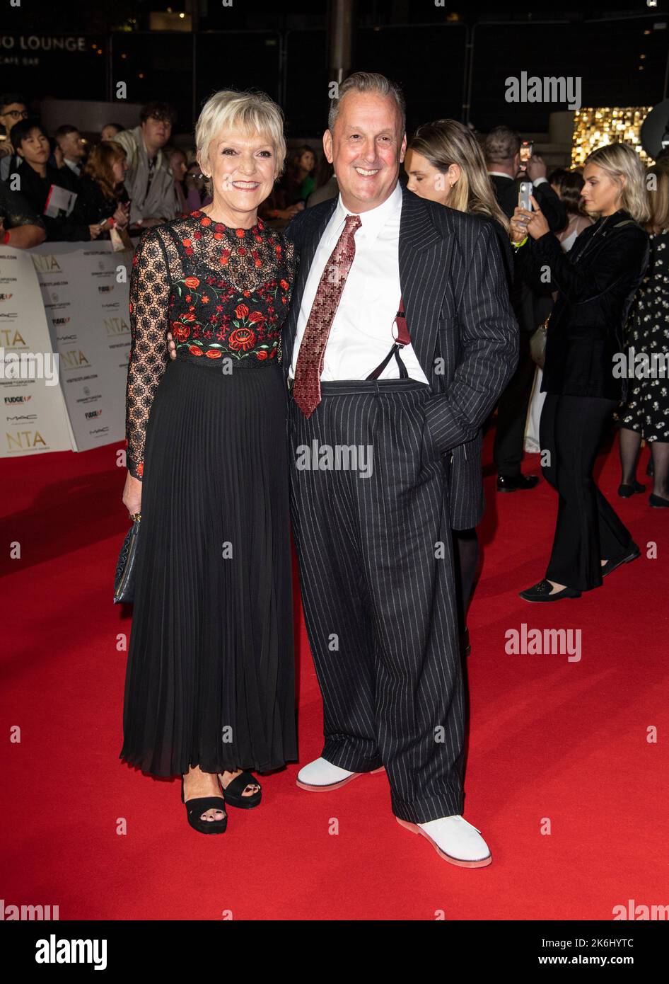 Gillian Wright and Ross Boatman attend the National Television Awards 2022 at OVO Arena Wembley ...