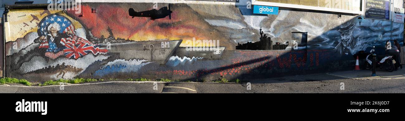 Street Art in Brixham Devon Stock Photo - Alamy