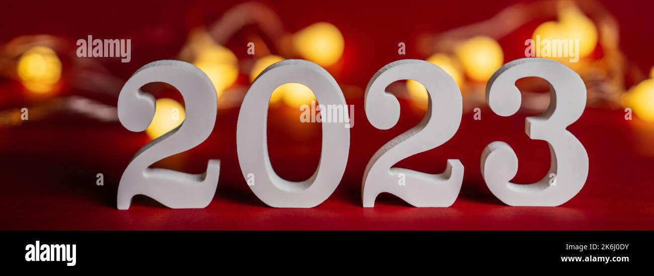 2023 numbers illuminated light hi-res stock photography and images - Alamy