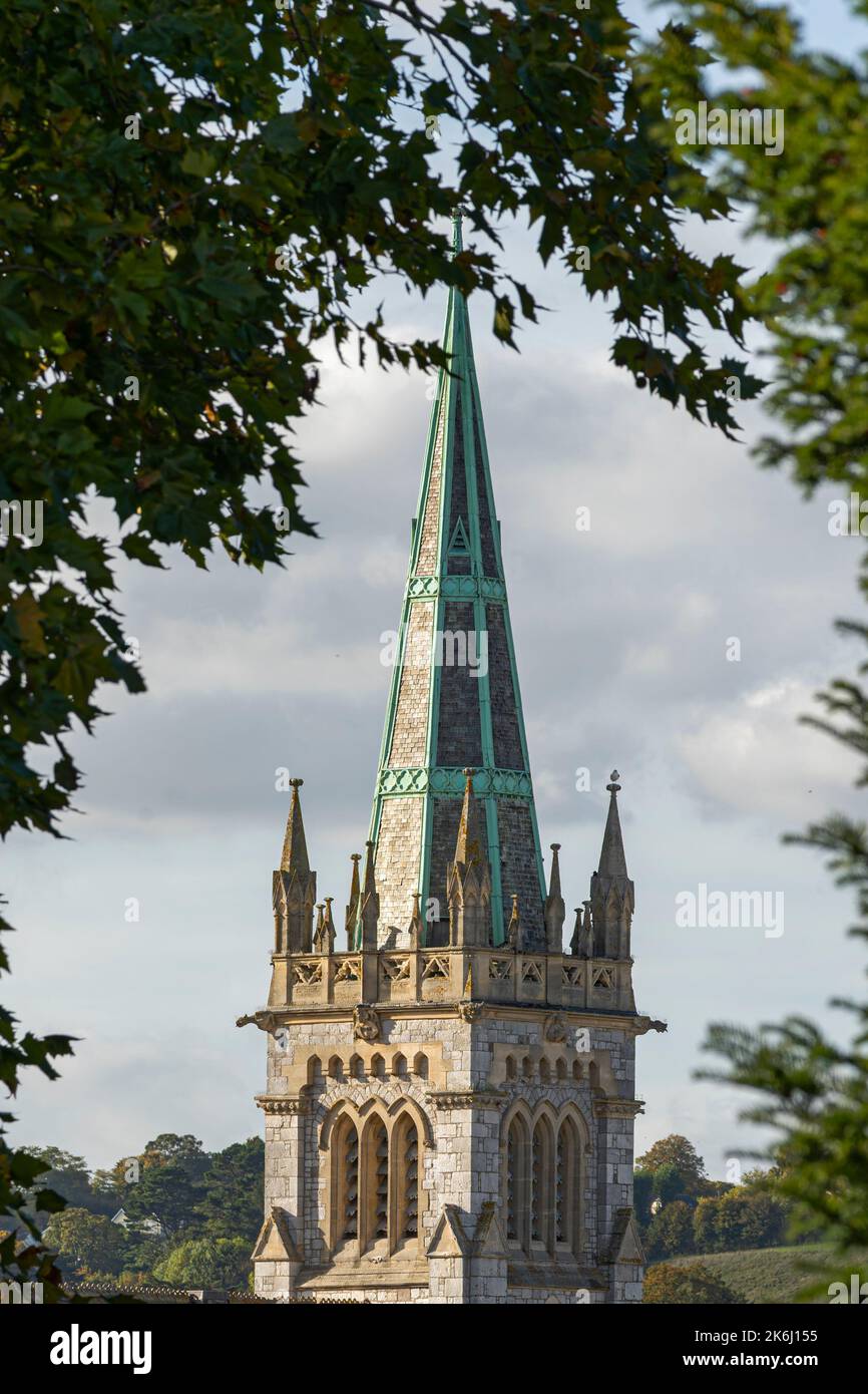 Church Steeple in Newton Abbott, Devon Stock Photo - Alamy