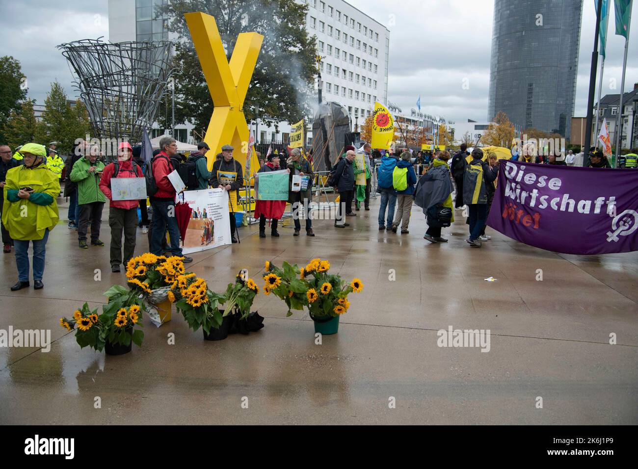 Demonstration versus nuclear power, demonstration in front of the ...