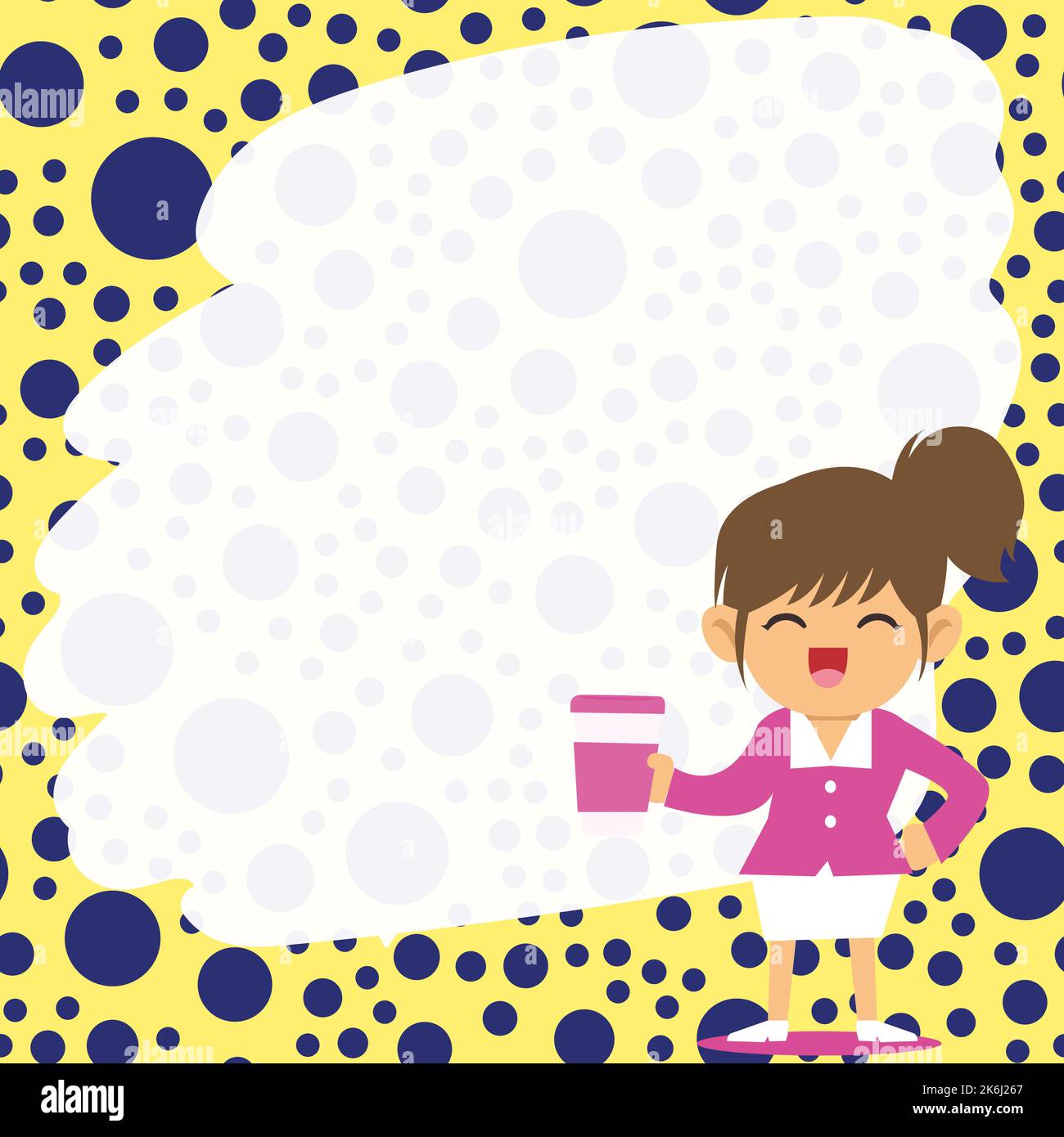 Instructor Drawing Pointing Stick On Empty Whiteboard While Holding Cup ...