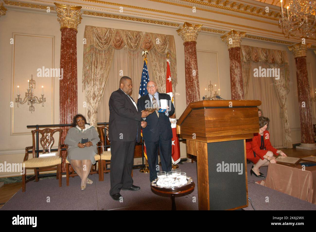 Retirement ceremony for Helen Ellis and Lee Young, members of Deputy ...