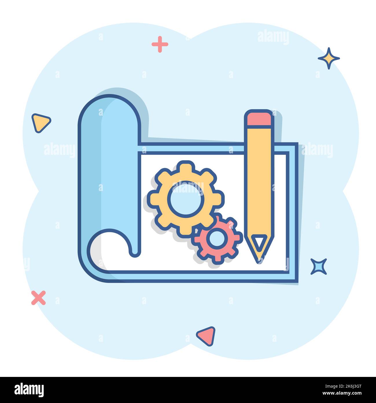 Prototype icon in comic style. Startup cartoon vector illustration on ...
