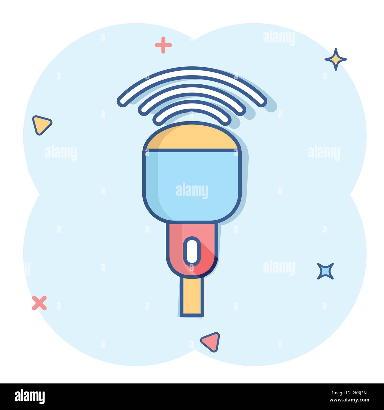 Ultrasound icon in comic style. Scanner equipment cartoon vector ...