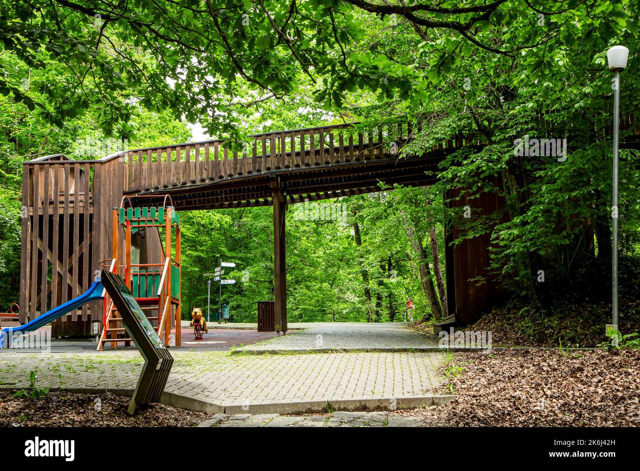 SOVATA, MURES, ROMANIA – MAY 29, 2021: Tourist arrangement on the Bear ...