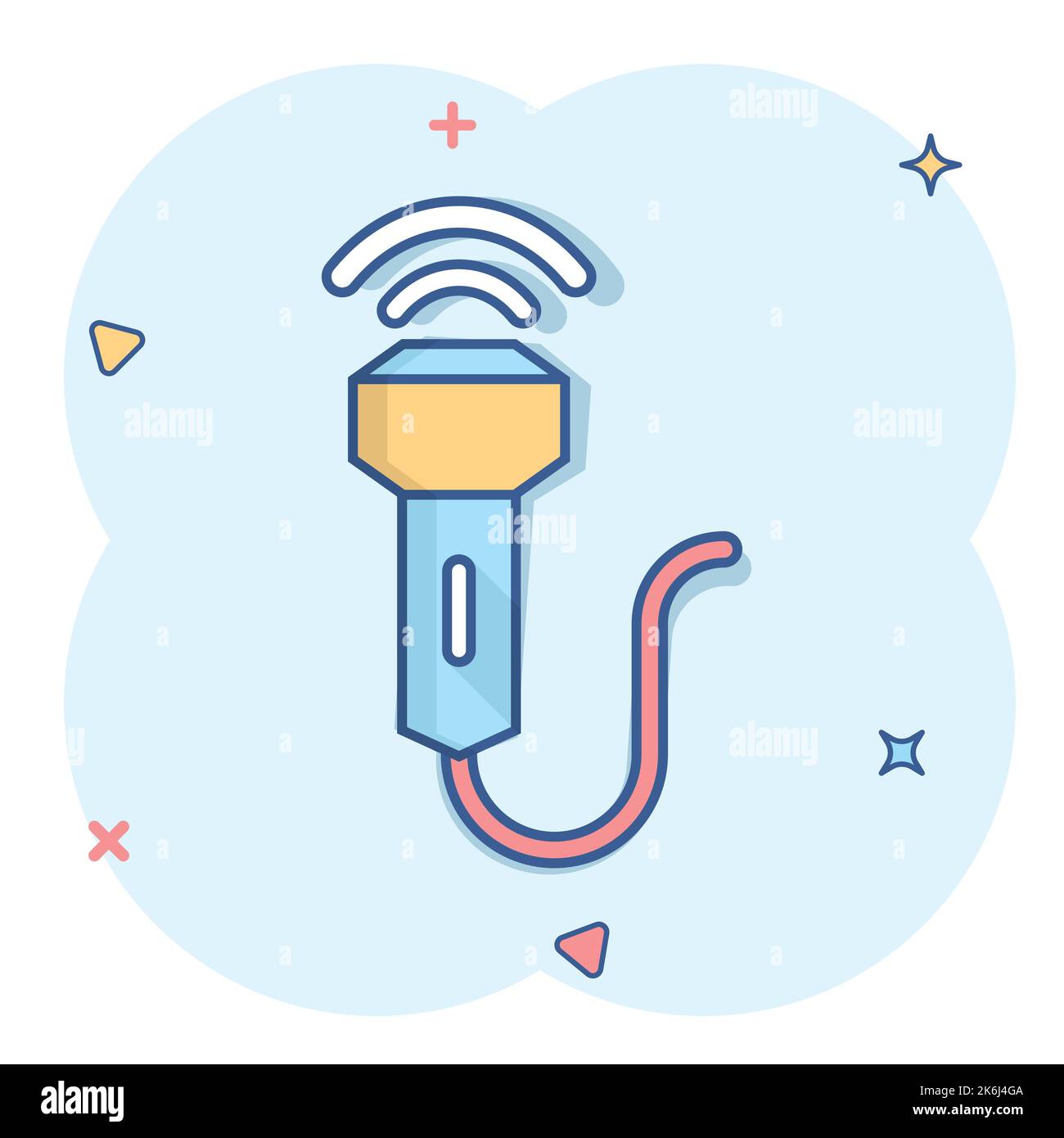 Ultrasound icon in comic style. Scanner equipment cartoon vector ...