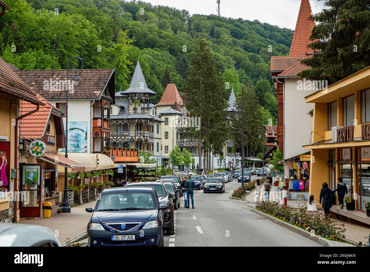 SOVATA, MURES, ROMANIA – MAY 29, 2021: Street view in Sovata resort ...