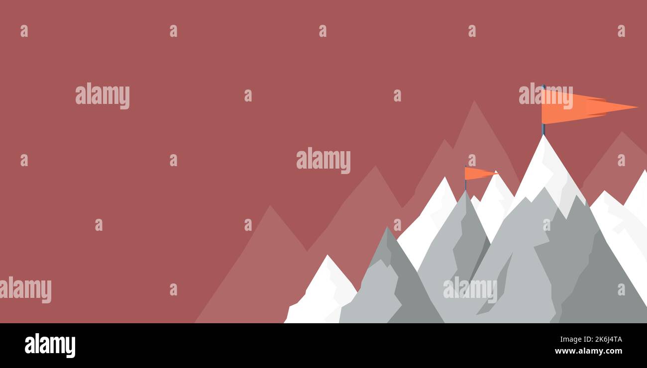 Man On A Mountain Drawing Proud Of His Climbing Success To The Clouds ...