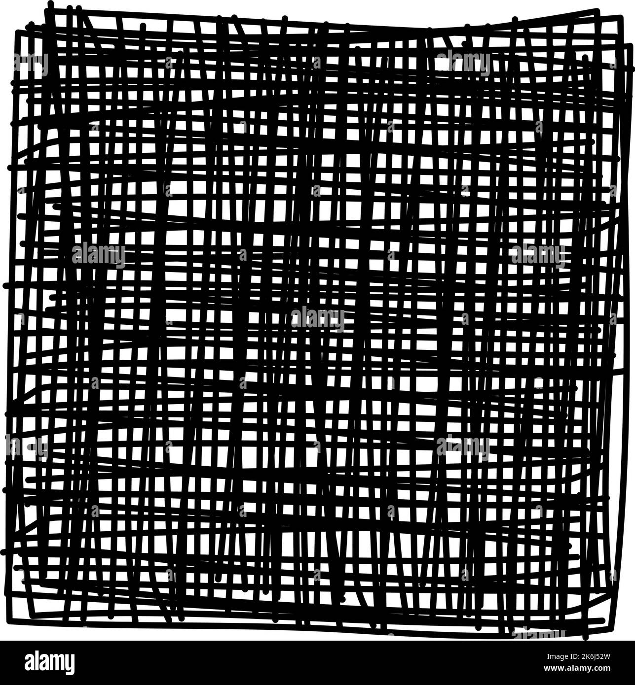 Grungy scribble square isolated on white background Stock Vector Image ...