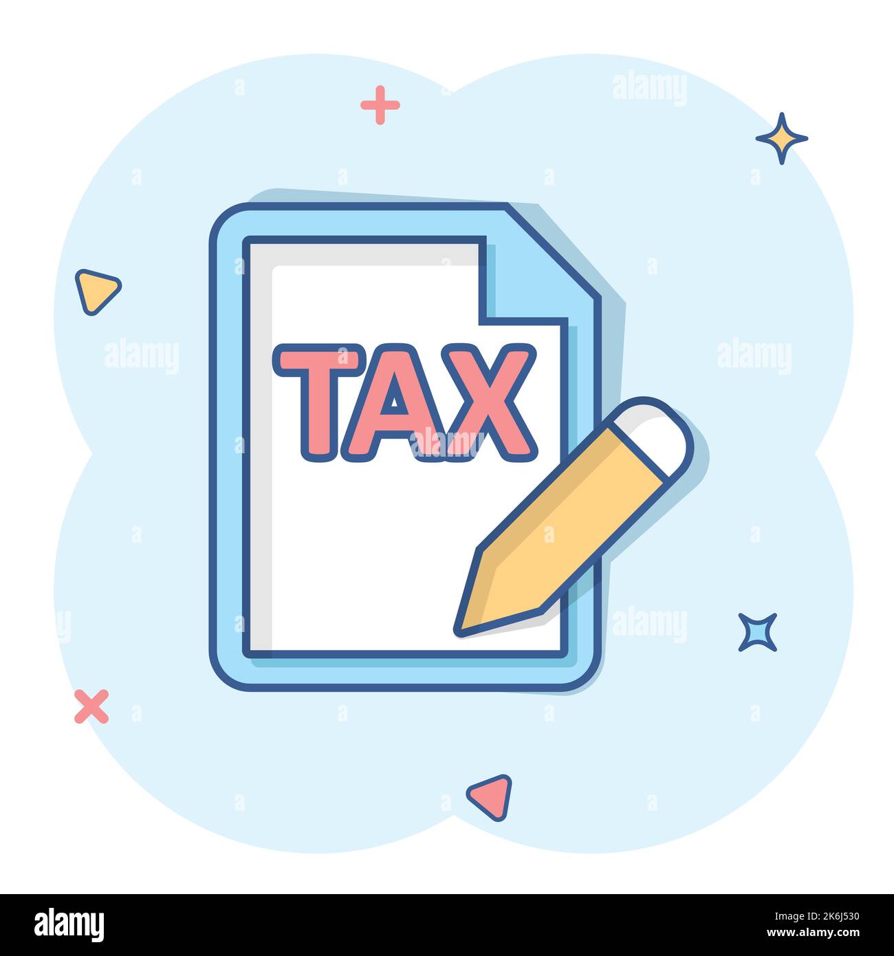 Tax payment icon in comic style. Budget invoice cartoon vector ...