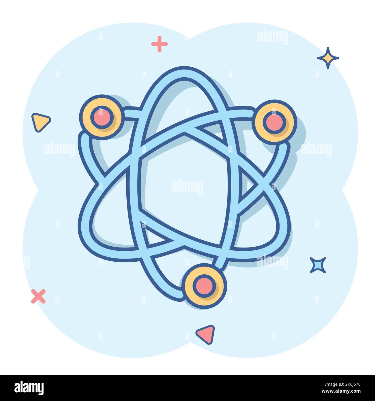 Science icon in comic style. Dna cell cartoon vector illustration on ...