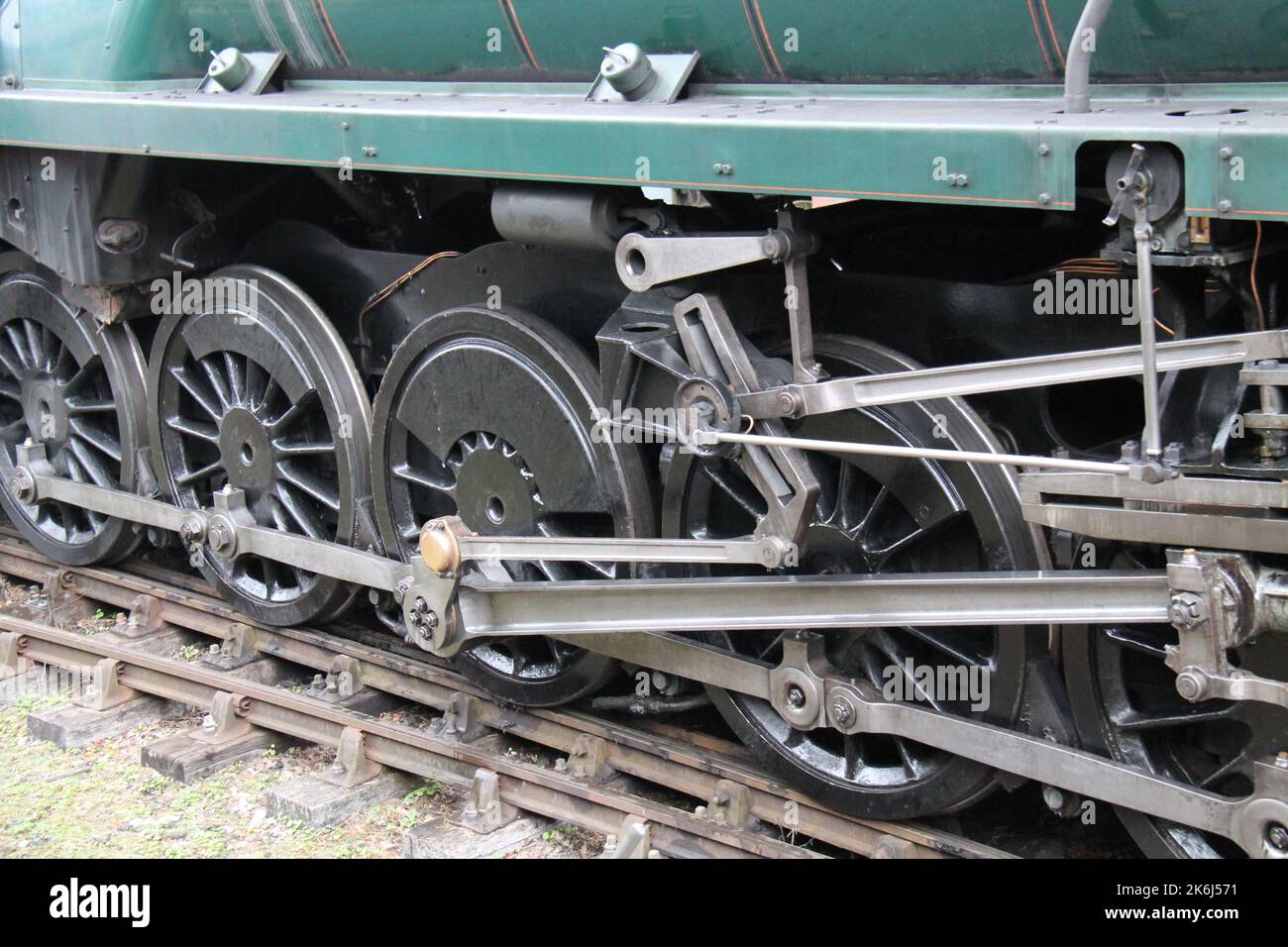 The Drive Wheels of a Large Steam Train Locomotive Stock Photo - Alamy