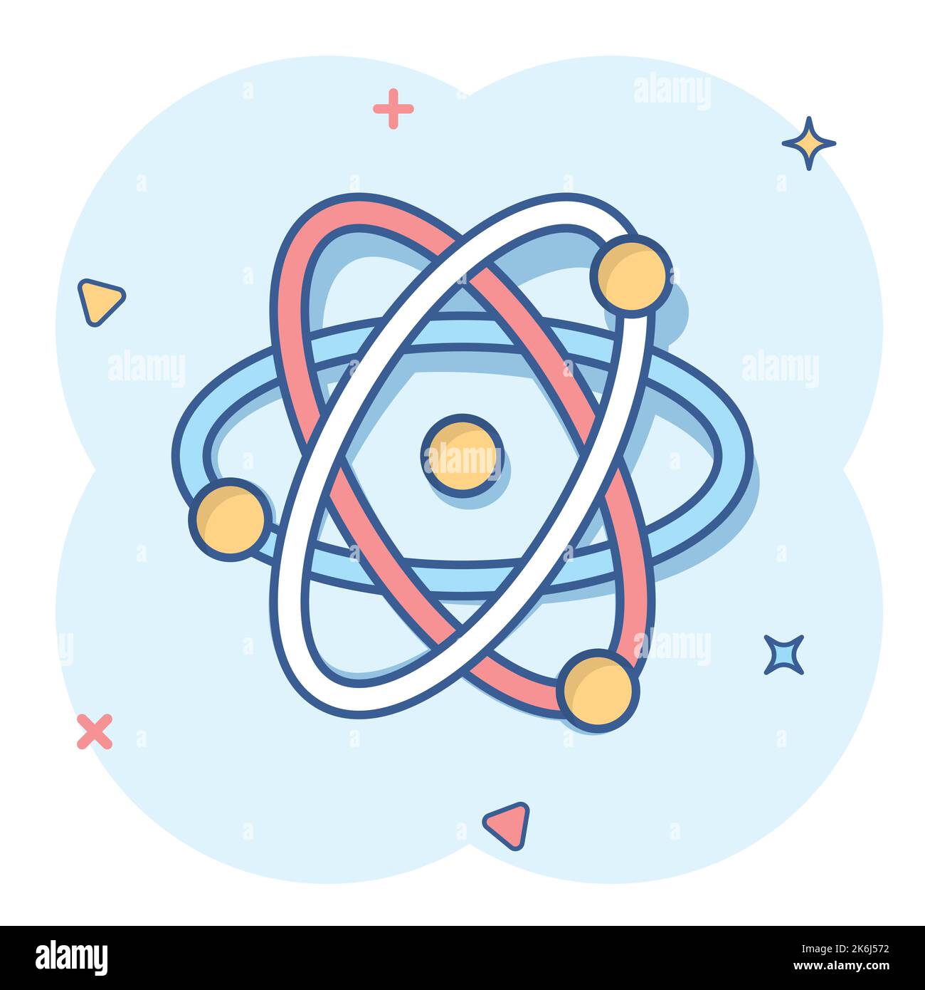 Science icon in comic style. Dna cell cartoon vector illustration on ...