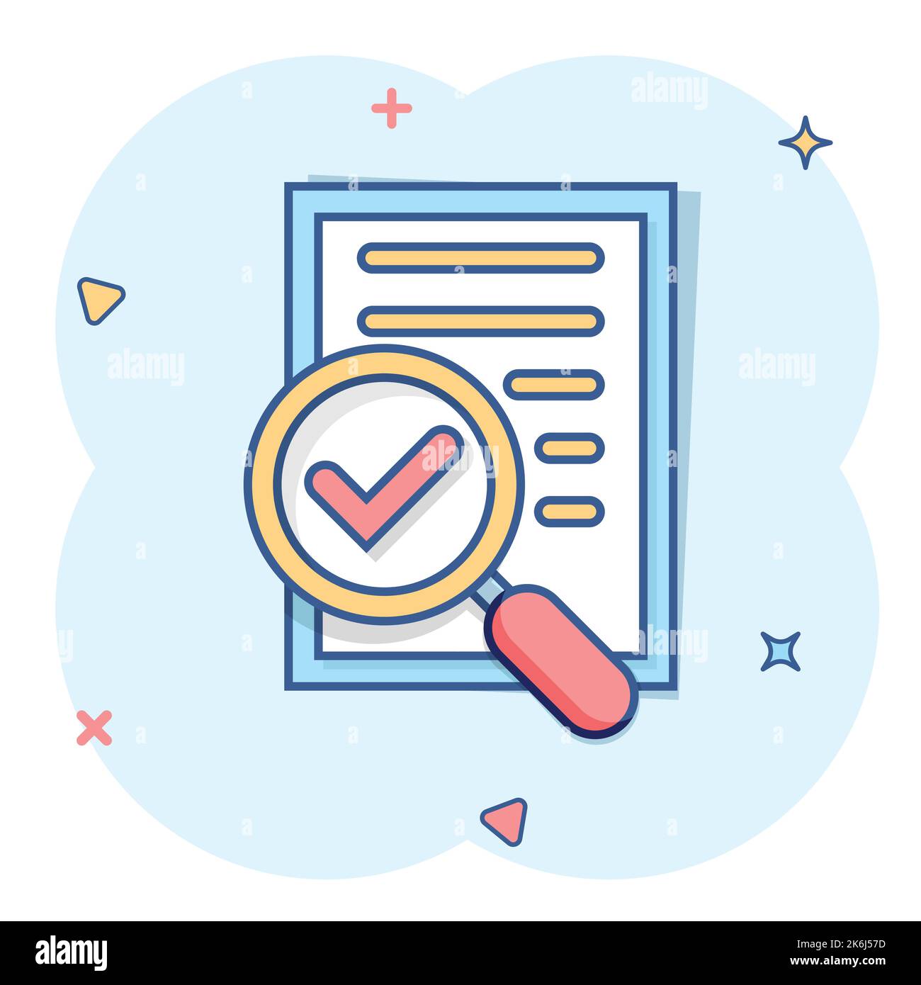 Financial statement icon in comic style. Result cartoon vector ...