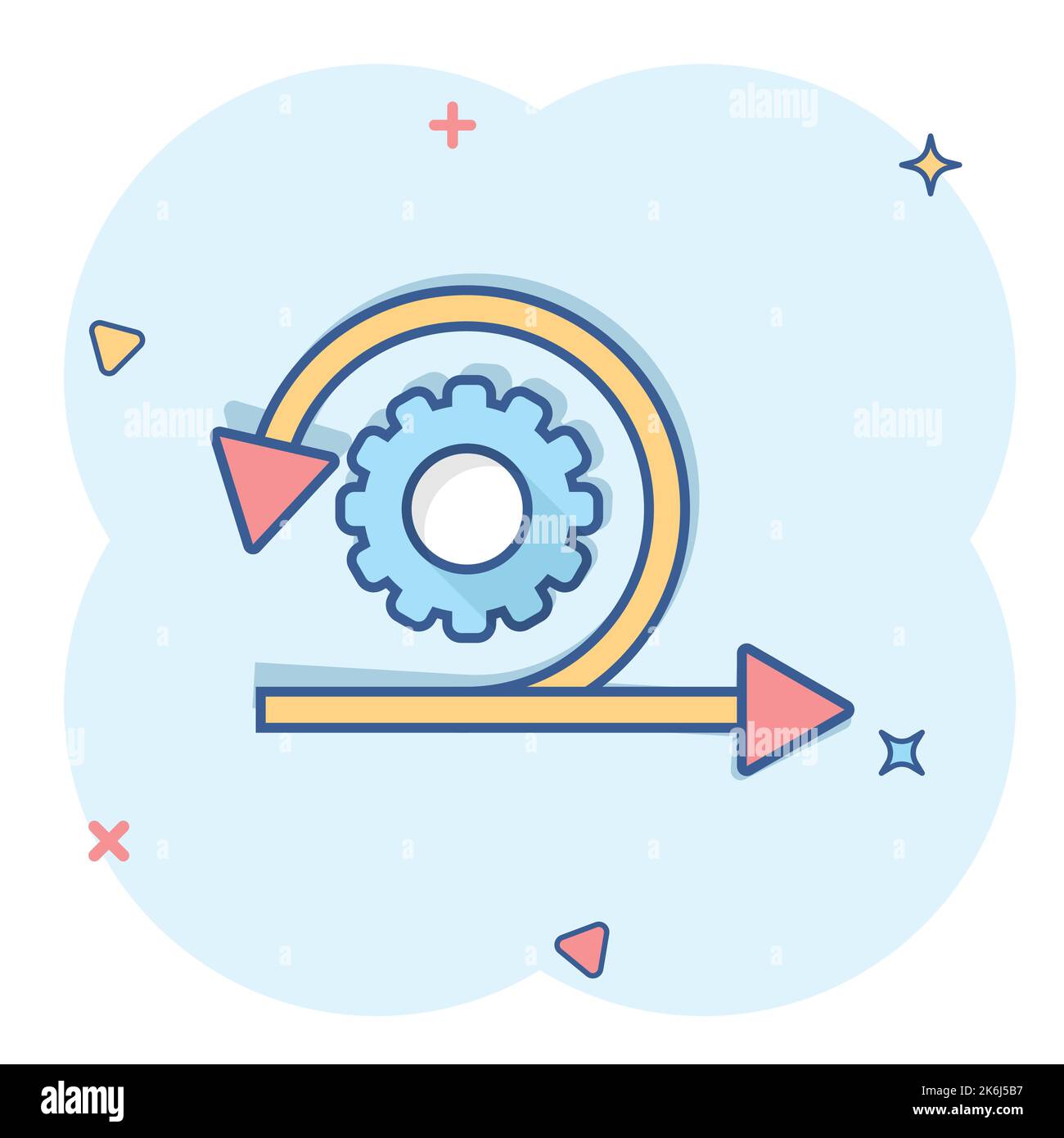 Agile icon in comic style. Flexible cartoon vector illustration on ...