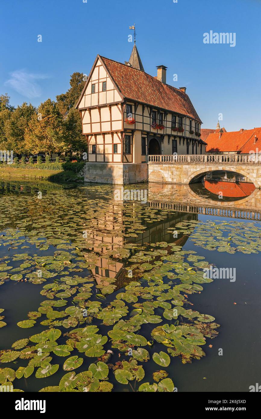 Famous view in the town of Steinfurt, North Rhine-Westphalia, Germany ...