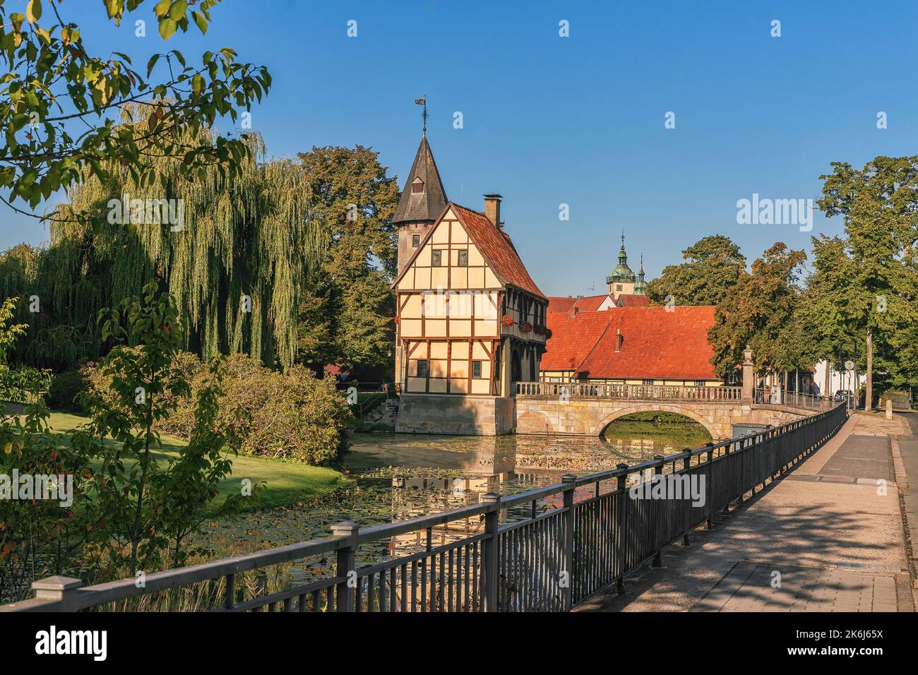 Famous view in the town of Steinfurt, North Rhine-Westphalia, Germany ...