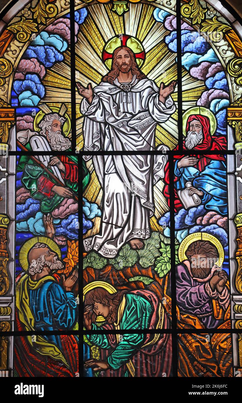 9Stained glass window in the Church of the Immaculate Conception at ...