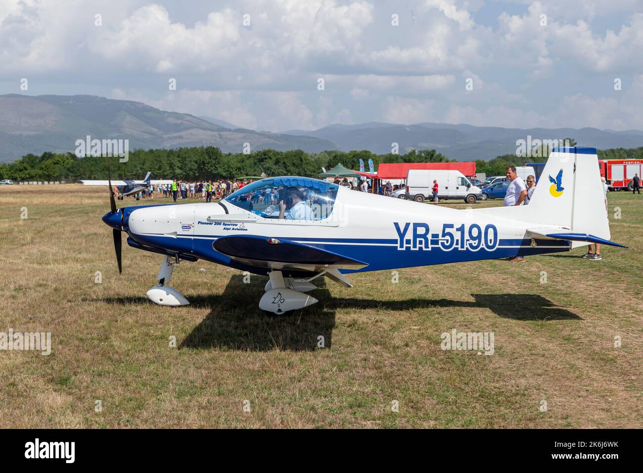 Stanesti, Gorj, Romania – August 27, 2022: Sports light aircraft at the ...