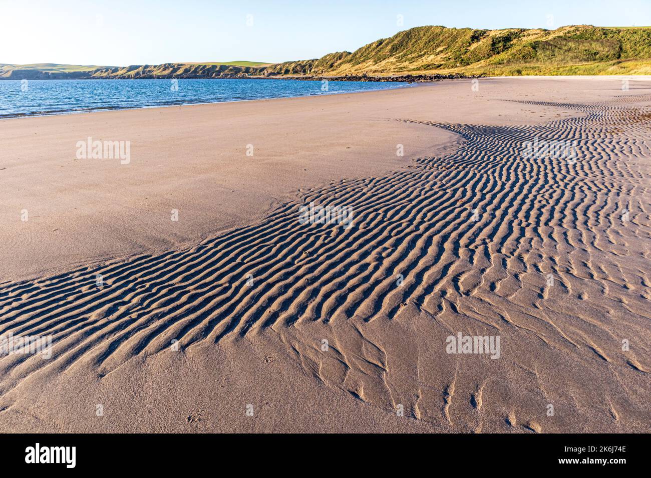 Evening light on patterns in the sand at Ardwell Bay, Dumfries ...
