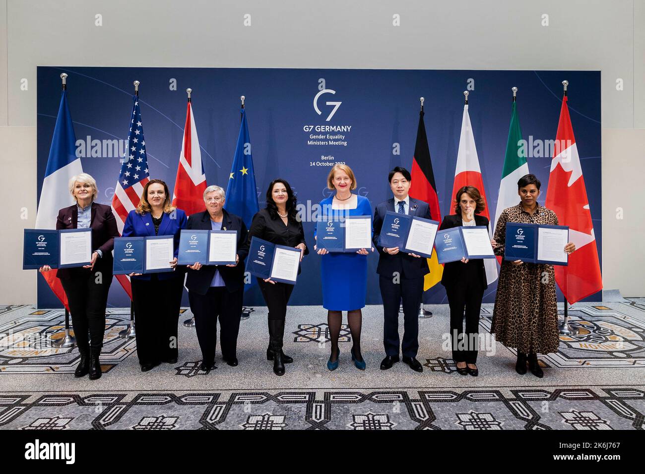 (LR) Isabelle Lonvis-Rome, Minister for Equality between Women and Men, for Diversity and Equal ...