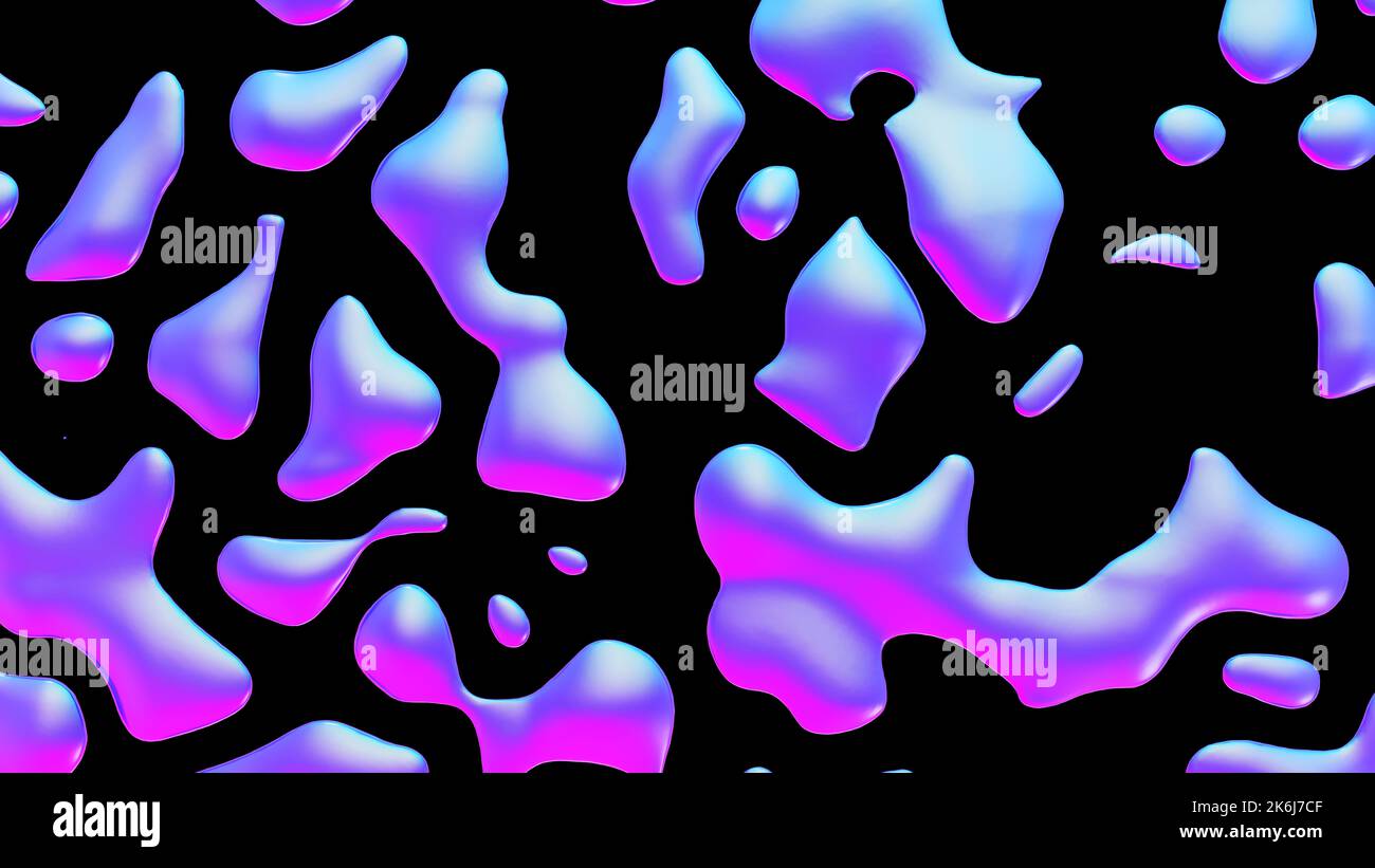 Fluid metallic drops y2k background. Dynamic iridescent retrowave ...