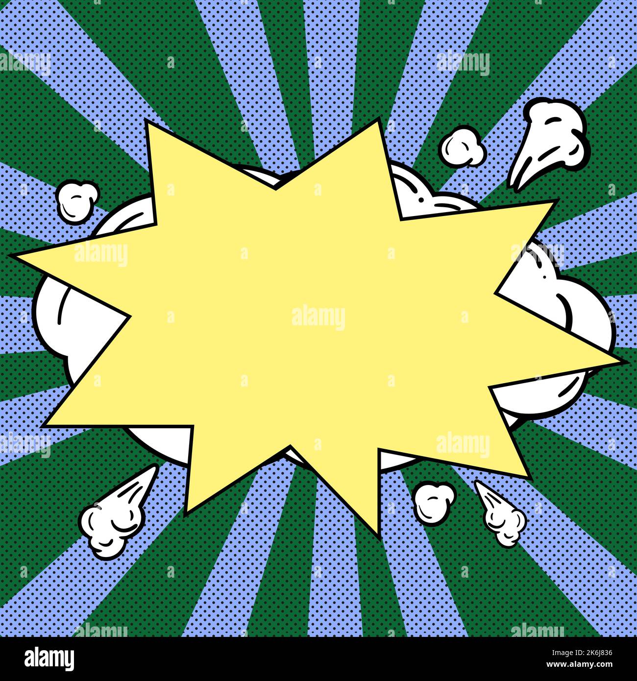 Comic Blank Speech Bubble With Copy Space Over Circular Color ...