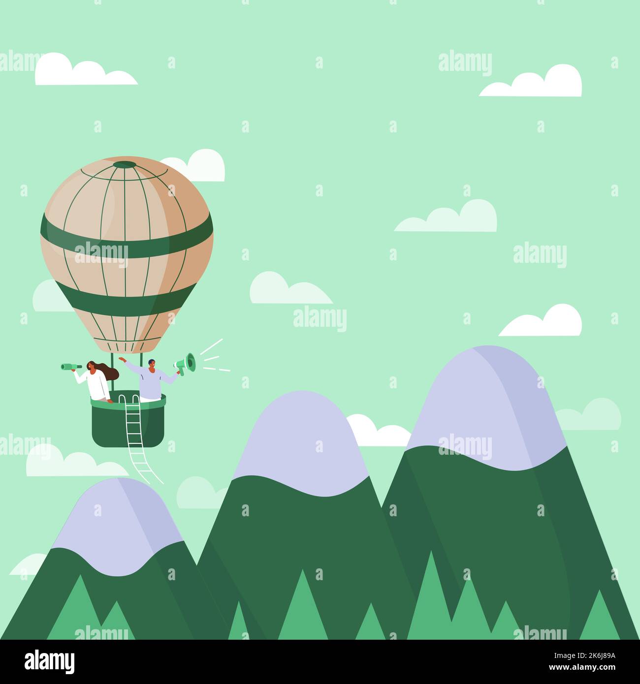 Group Of People Drawing Holding Their Megaphones Talking And Sharing ...