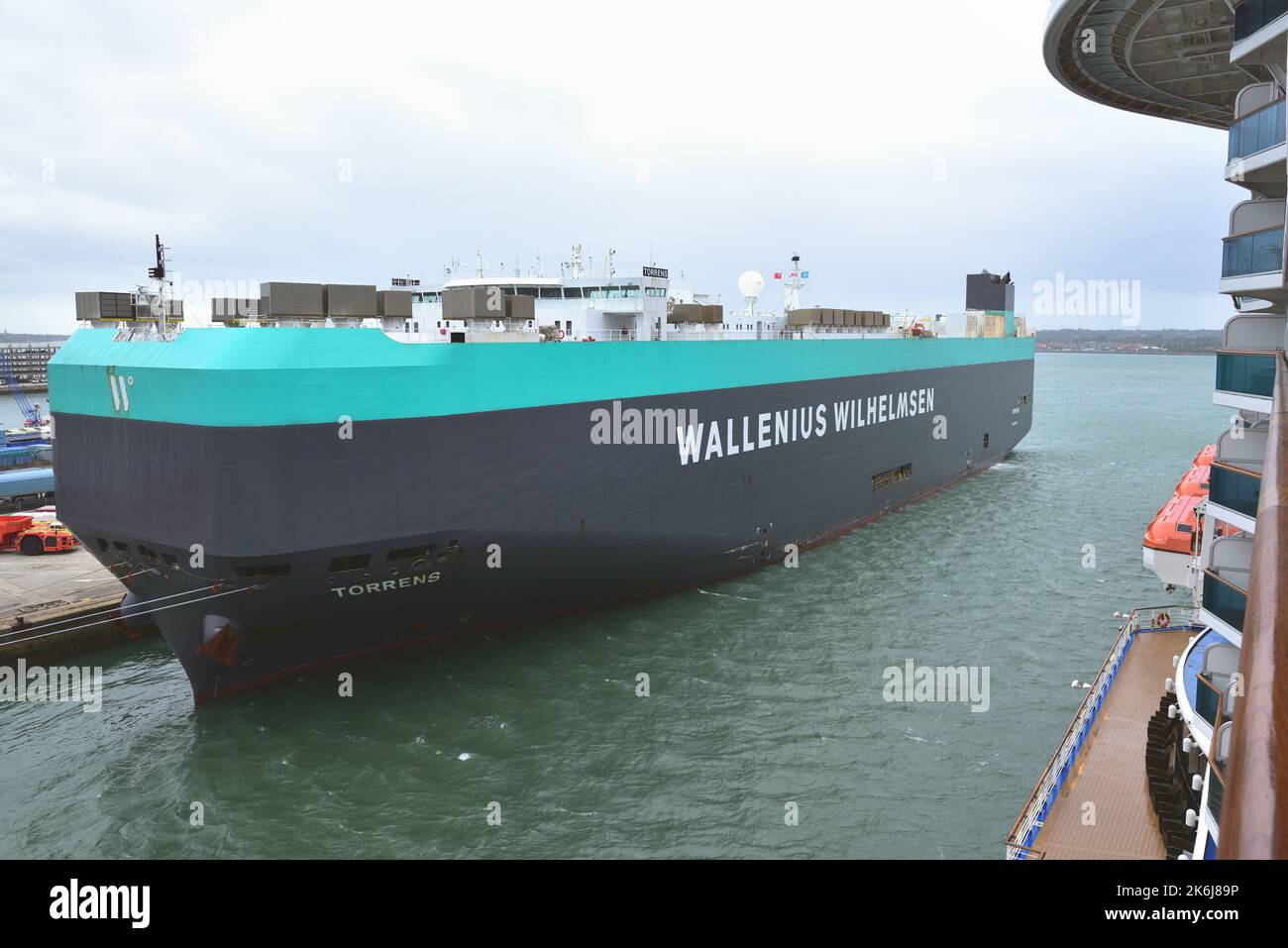 Southampton, England - 30th September 2021:Torrens and Regal Princess ...