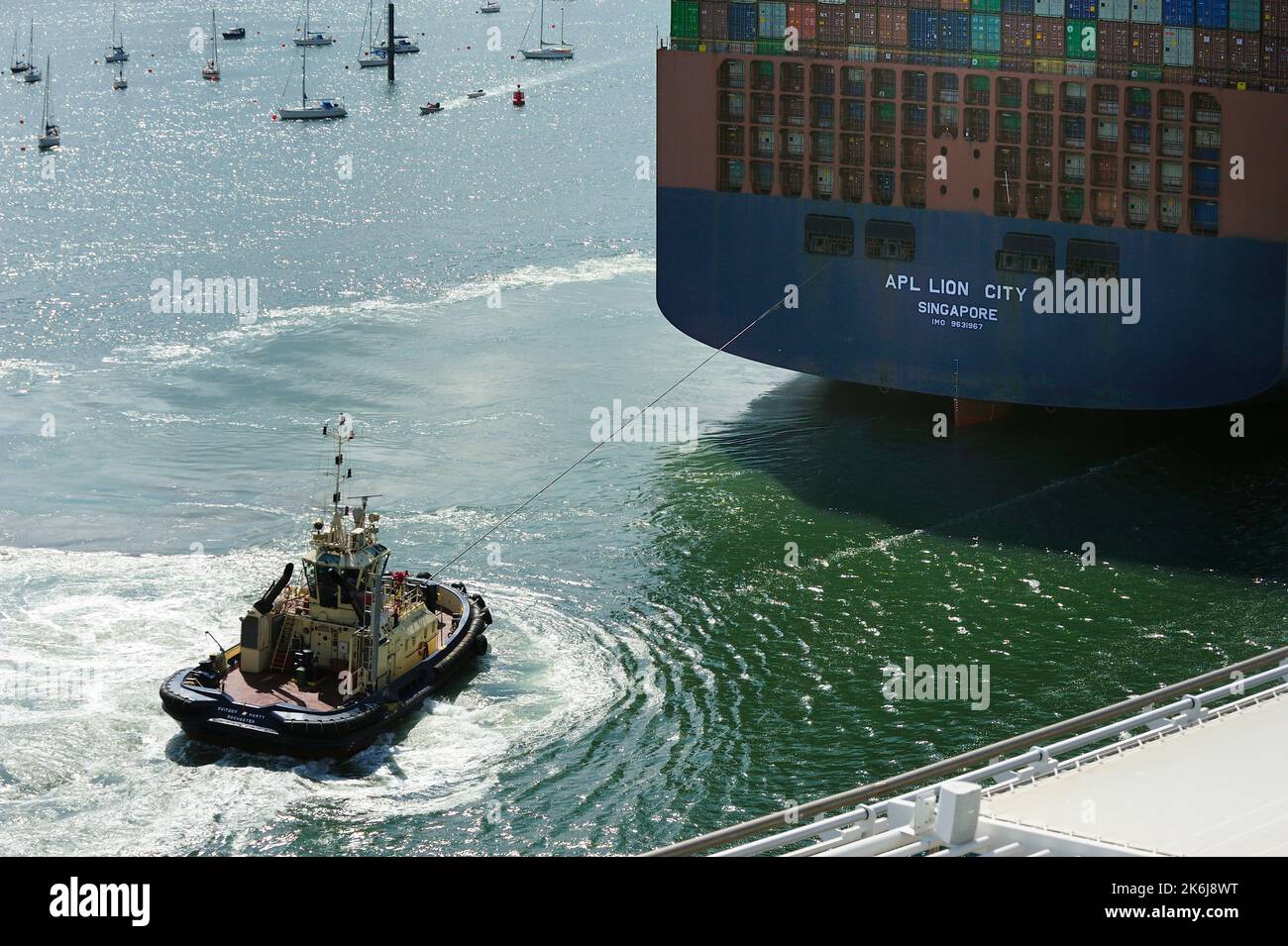 Southampton, England - 3rd August 2021:Tug Svitzer Harty controlling ...