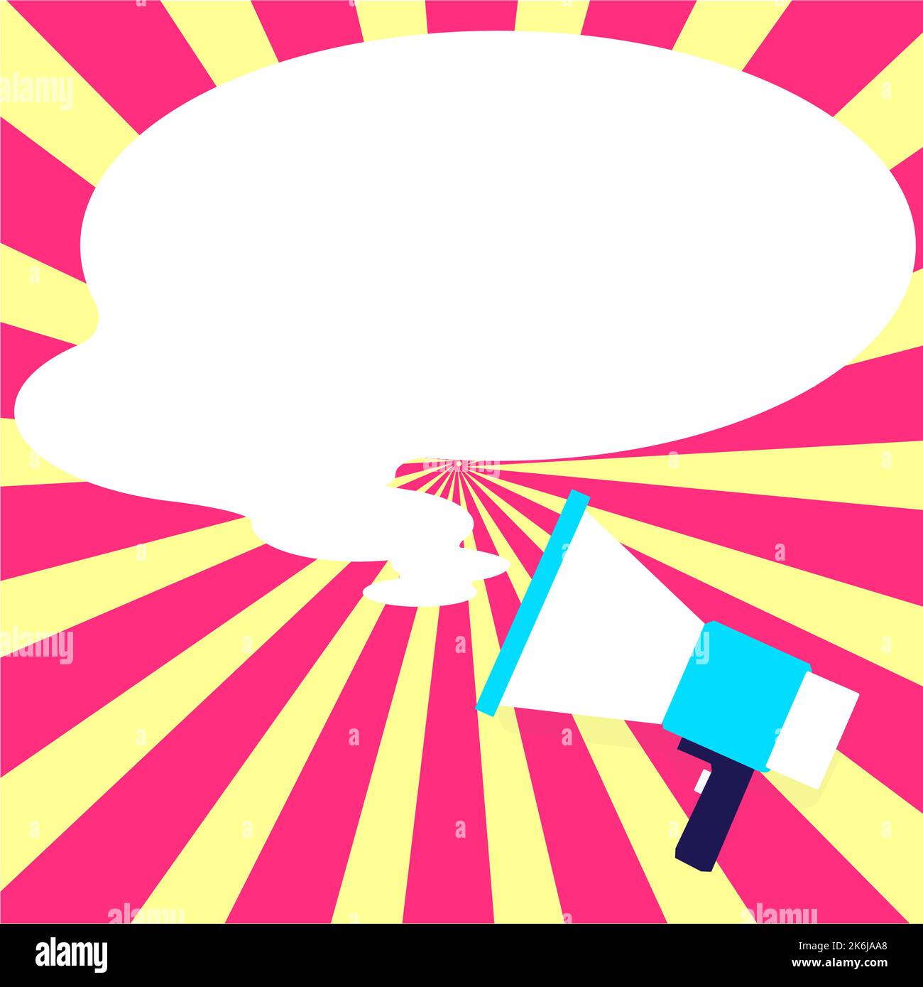 Presenter With Conversation Bubble Showing New Announcement. Colleague ...