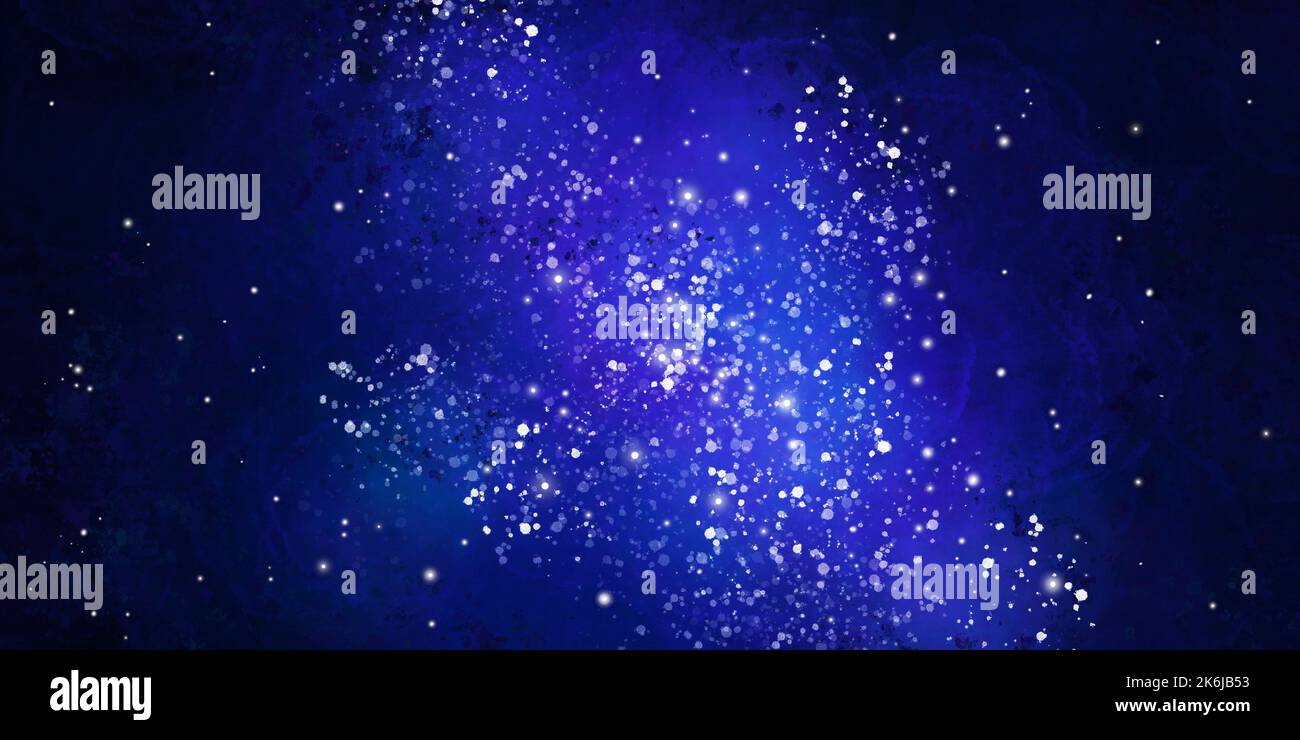 Galaxy with stars in the sky background - Universe space design banner ...