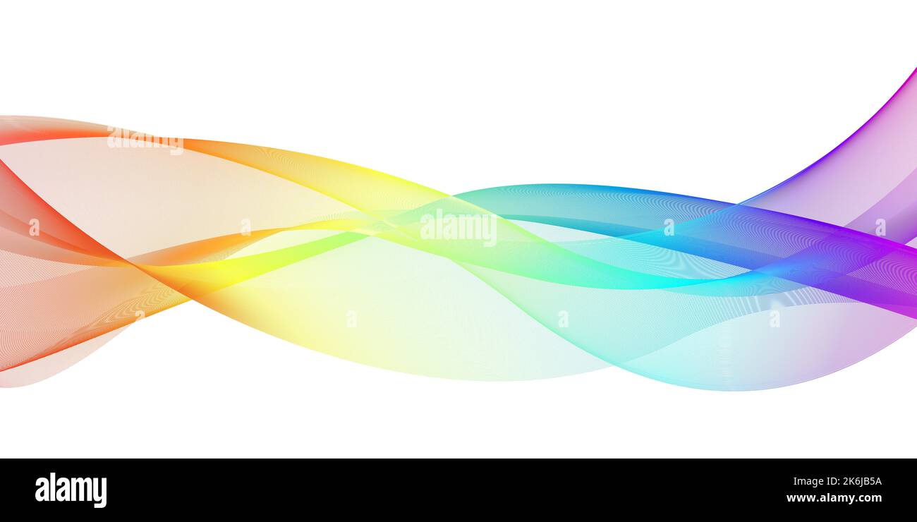 Rainbow wave abstract background design element - curves banner theme ...