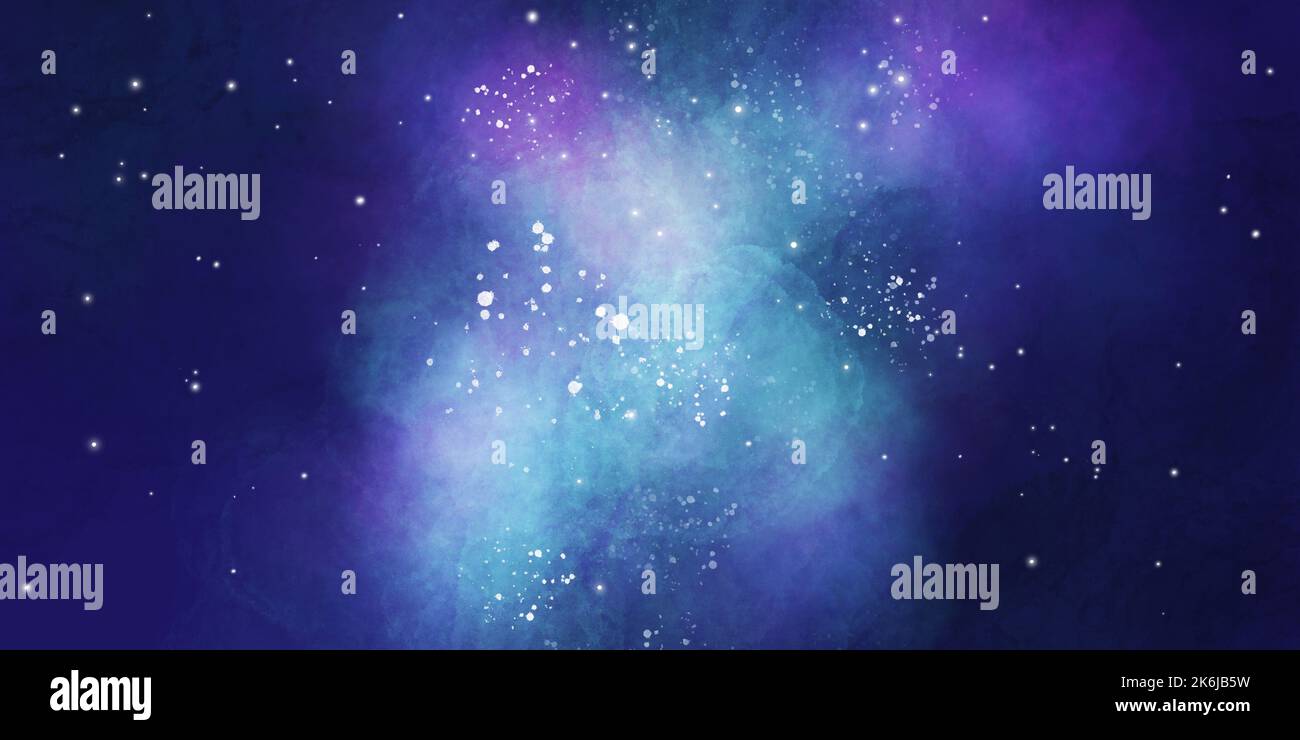 Galaxy with stars in the sky background - Universe space design banner ...