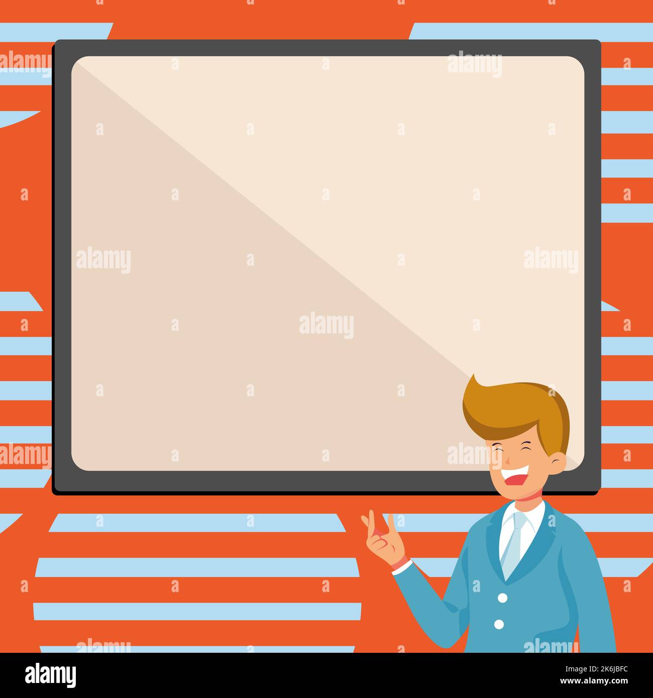 Instructor Drawing Pointing Stick On Empty Whiteboard While Holding Cup ...