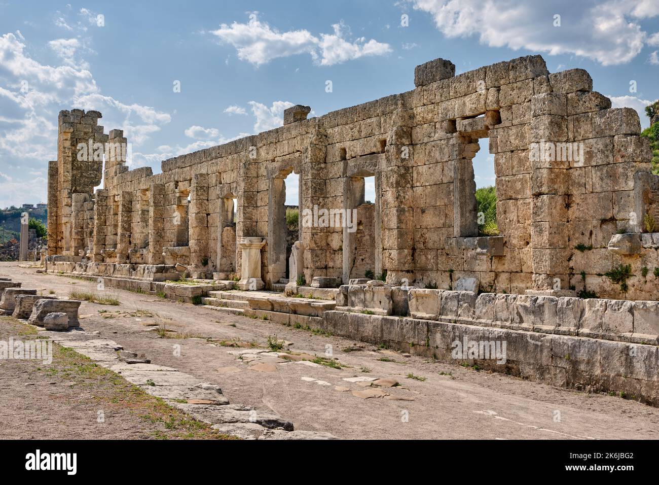 Palace of Gaius Julius Cornutus, ruins of the Roman city of Perge ...