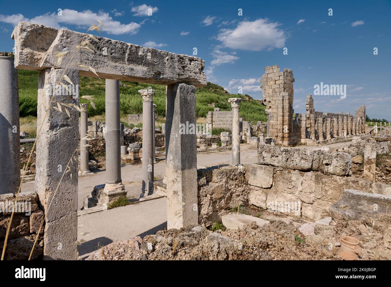 Palace of Gaius Julius Cornutus, ruins of the Roman city of Perge ...
