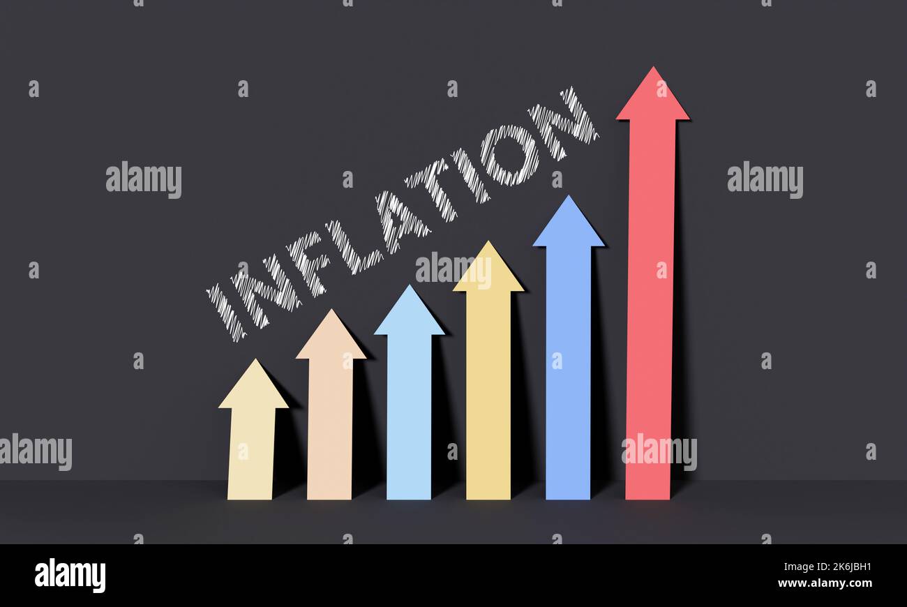 Inflation art concept. 3D Rendering Stock Photo - Alamy
