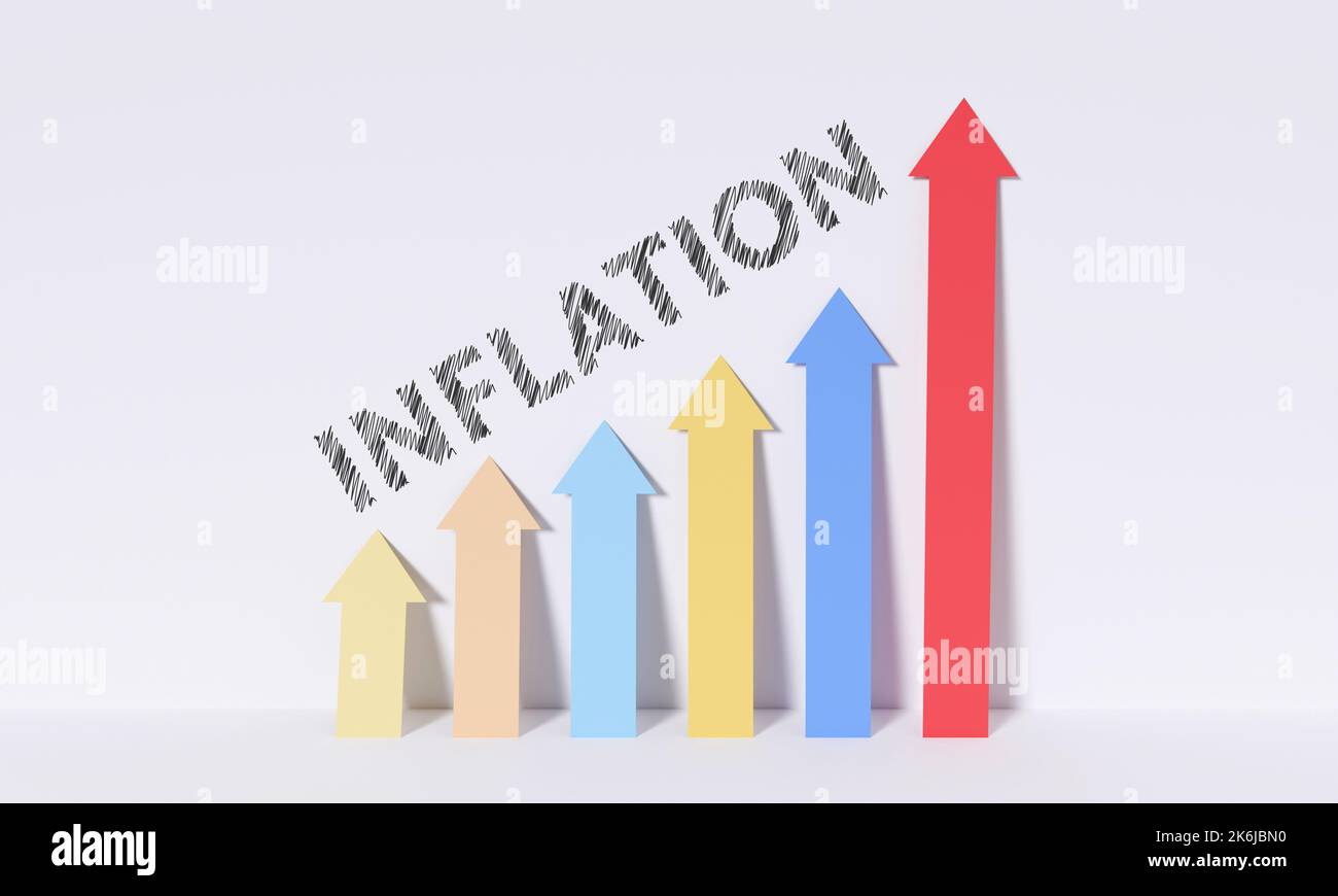 Inflation art concept. 3D Rendering Stock Photo - Alamy