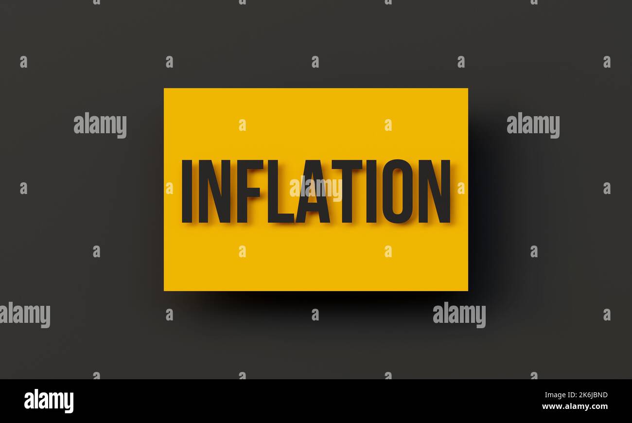 Inflation art concept. 3D Rendering Stock Photo - Alamy